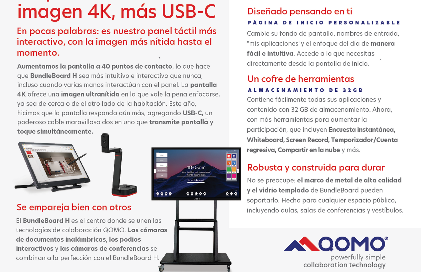 Panel interactivo LED multitáctil BundleBoard serie H — Atelsa