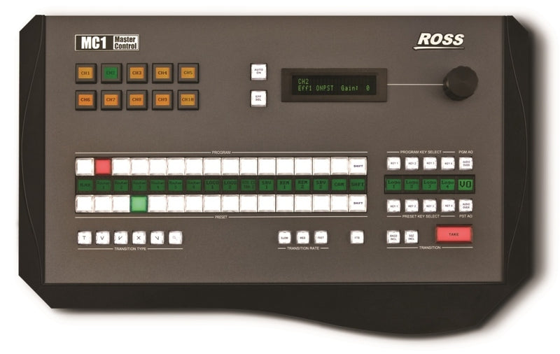 Panel de control Ross MC1 con 16 botones de fuente — Atelsa